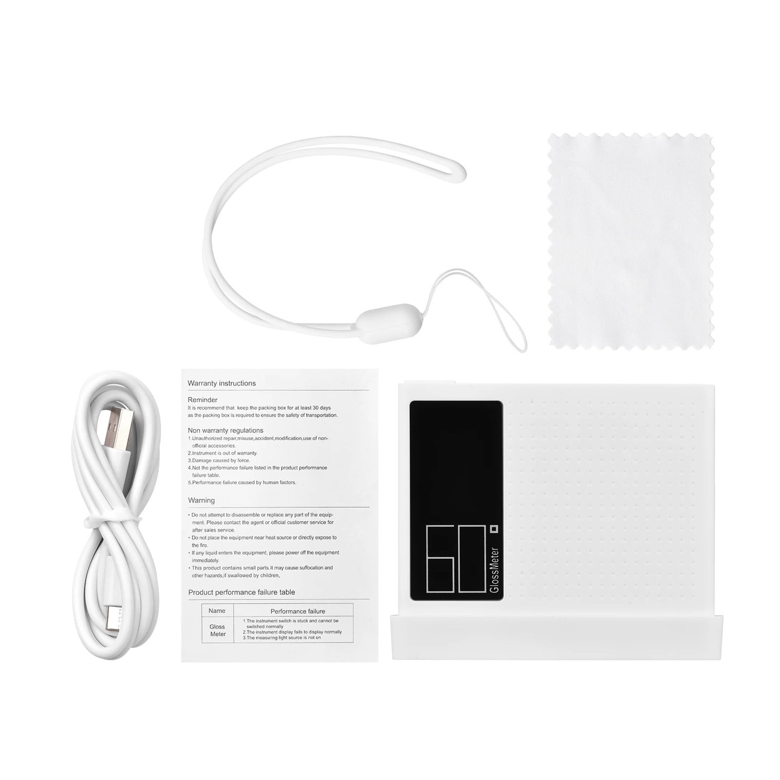 High Precision Gloss Meter, 60° Portable Glossmeter With Self ...