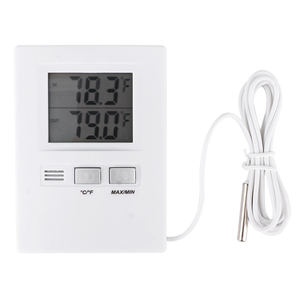 High Precision LCD Digital Indoor&Outdoor Thermometer Temperature Meter ...