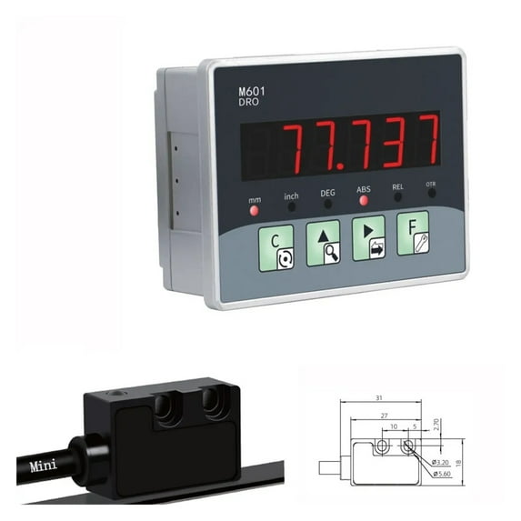 High Precision Magnetic Grating Ruler Sino Lathe Digital Display DRO ...