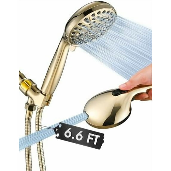 High Pressure 10 Setting Handheld Shower Head, 5"Detachable Showerhead ...