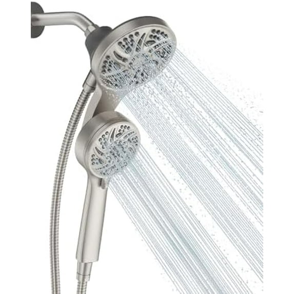 High Pressure 3-Way Shower Head Combo, Hand Held Shower & Rain Shower ...