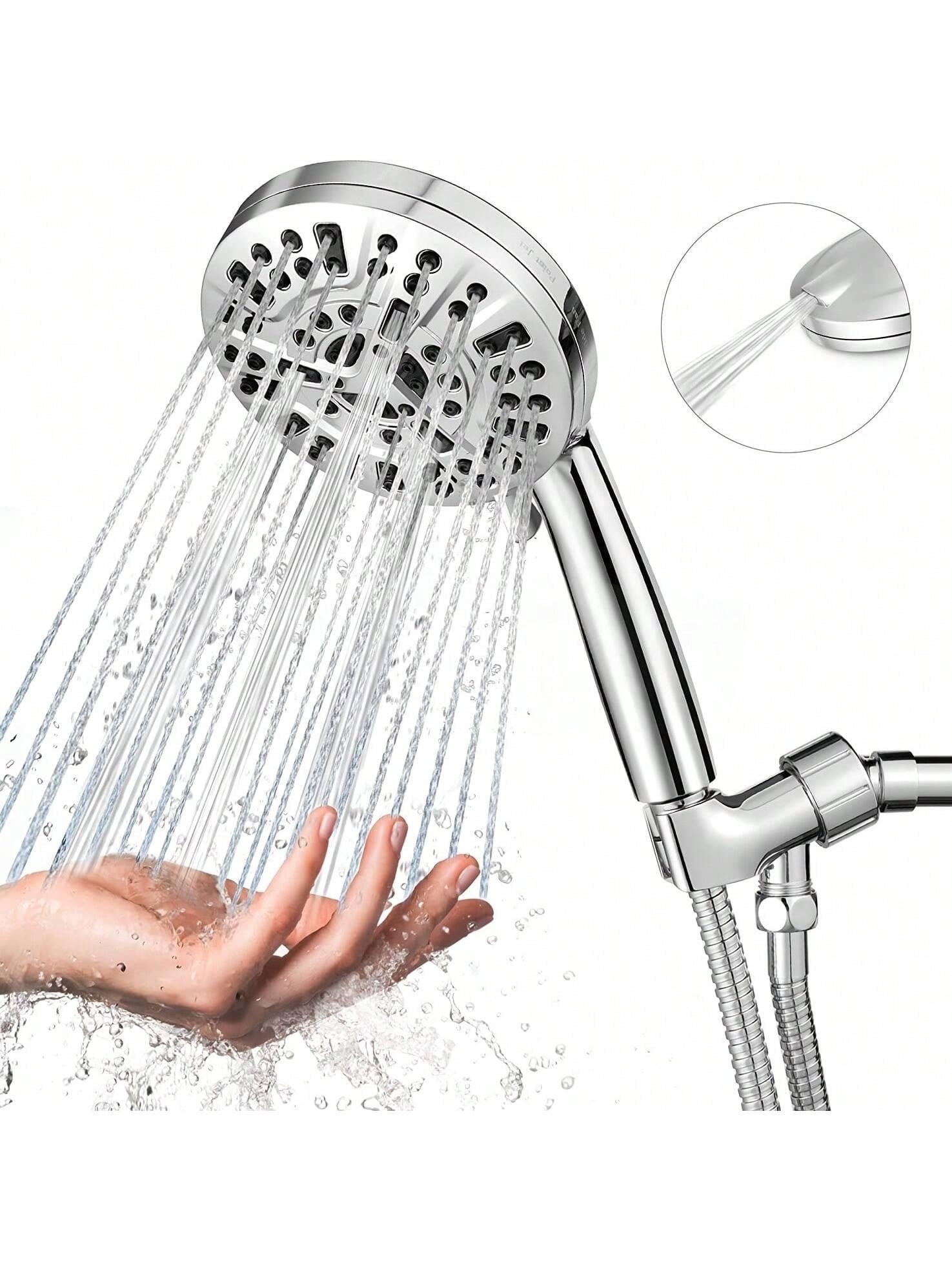 High Pressure 8+2 Mode Handheld Showerhead - Anti-Clogging Nozzle for ...
