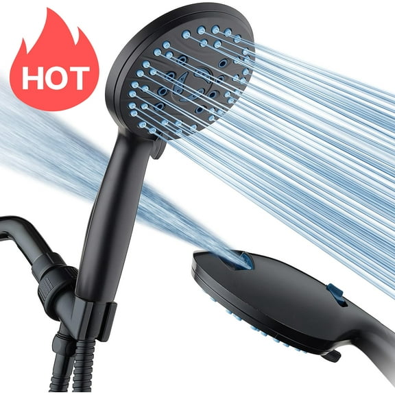 XUERUI-Shower Head With Handheld 7 Settings High Pressure, Built-in ...
