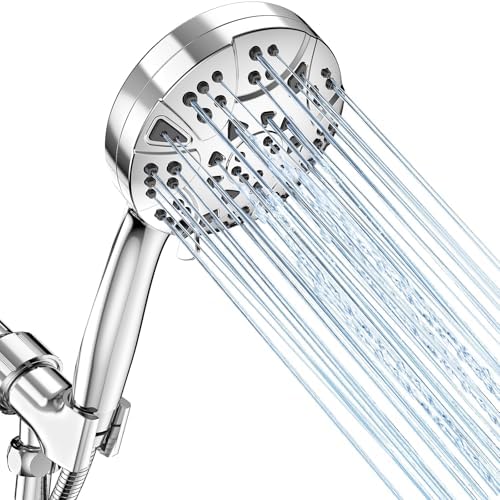 High Pressure 8-mode Handheld Shower Head with 5 ft Stainless Steel ...