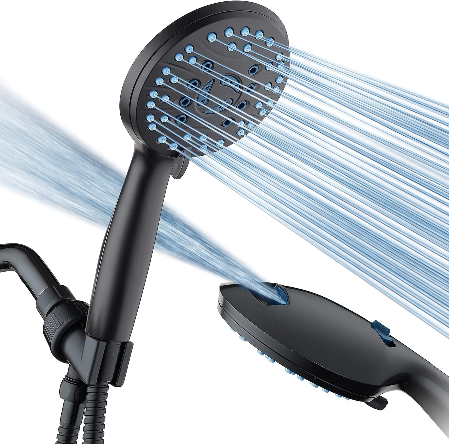 High Pressure 8-mode Handheld Shower Head - Anti-clog Nozzles, Built-in ...