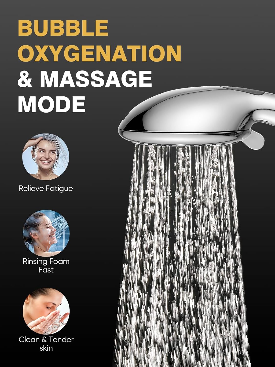 High Pressure 9 Function Shower with Power Spray, Modern , Water Saving ...