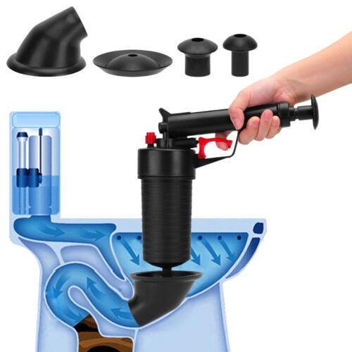 High Pressure Air Drain Blaster Gun Toilet Plunger Powerful Air Remover ...