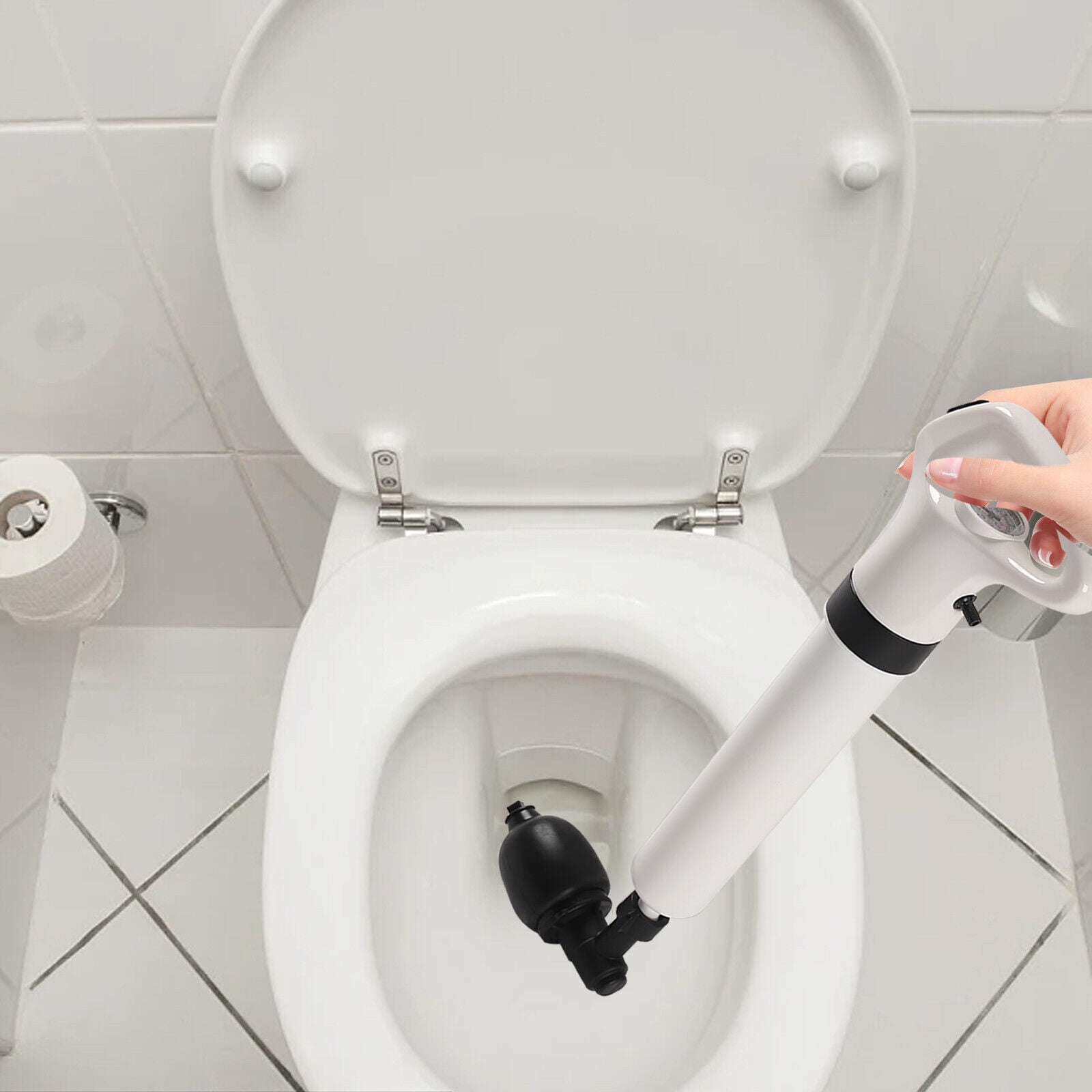 High Pressure Air Drain Blaster Toilet Plunger Drain Opener Sink Dredge ...