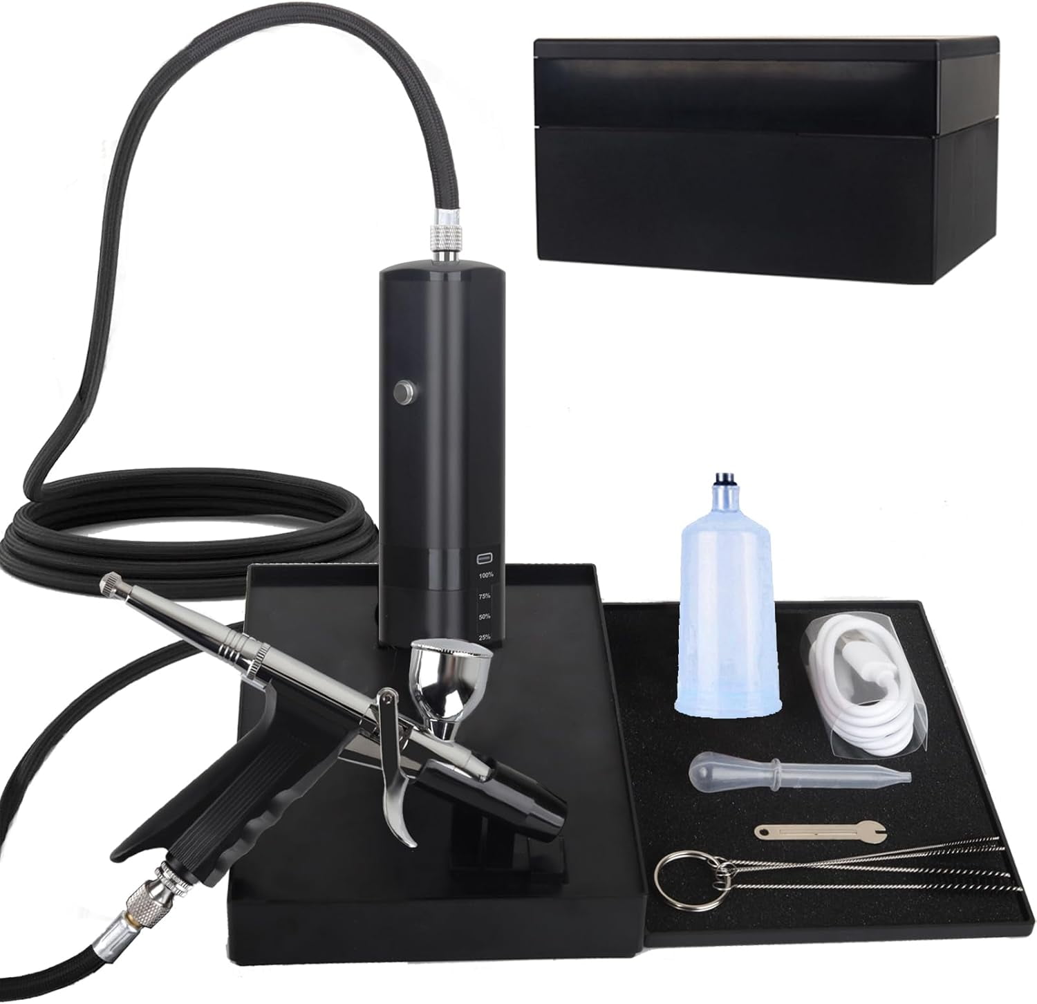 High Pressure Airbrush Kit, Rechargeable Cordless Airbrush Compressor ...