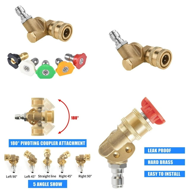High Pressure Brass Coupler Kit for Pressure Washer with 1/4” Quick ...