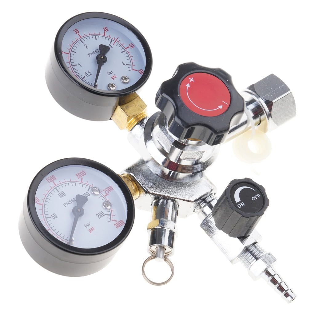 High Pressure CO2 Regulator with Gauges Sodas Water Carbonated Beer ...