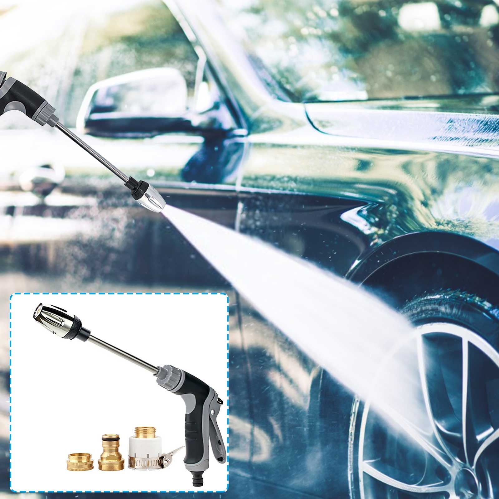 High Pressure Car Wash Water Spray Wand | Rotating Nozzle | Ergonomic ...