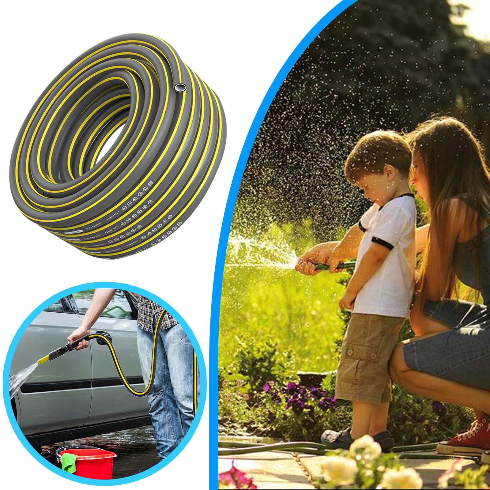 High Pressure Car Washing Water Pipe Hose Household Watering Explosion ...