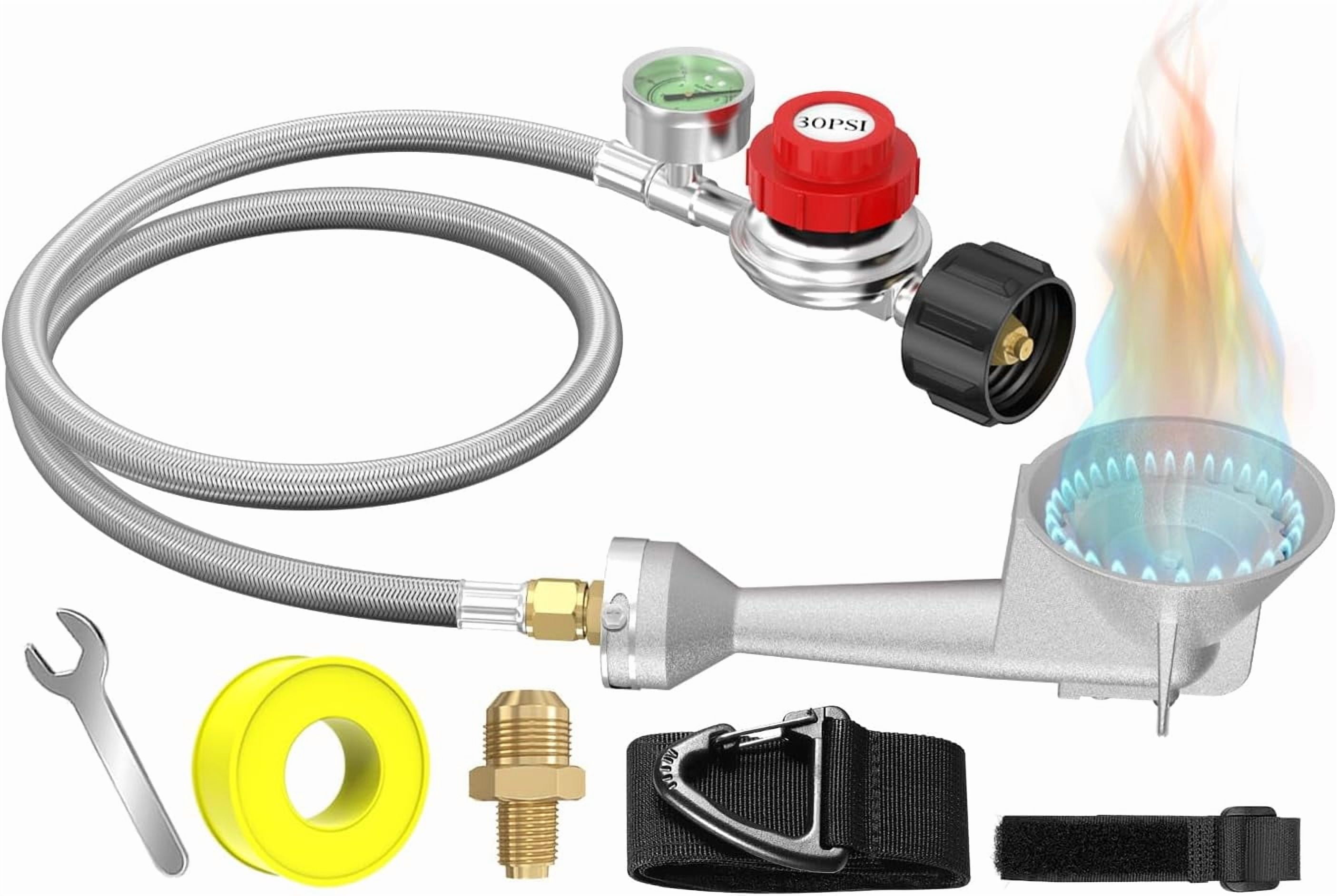 High Pressure Cast-Iron Round Burner Head 0-30PSI Adjustable Pressure ...
