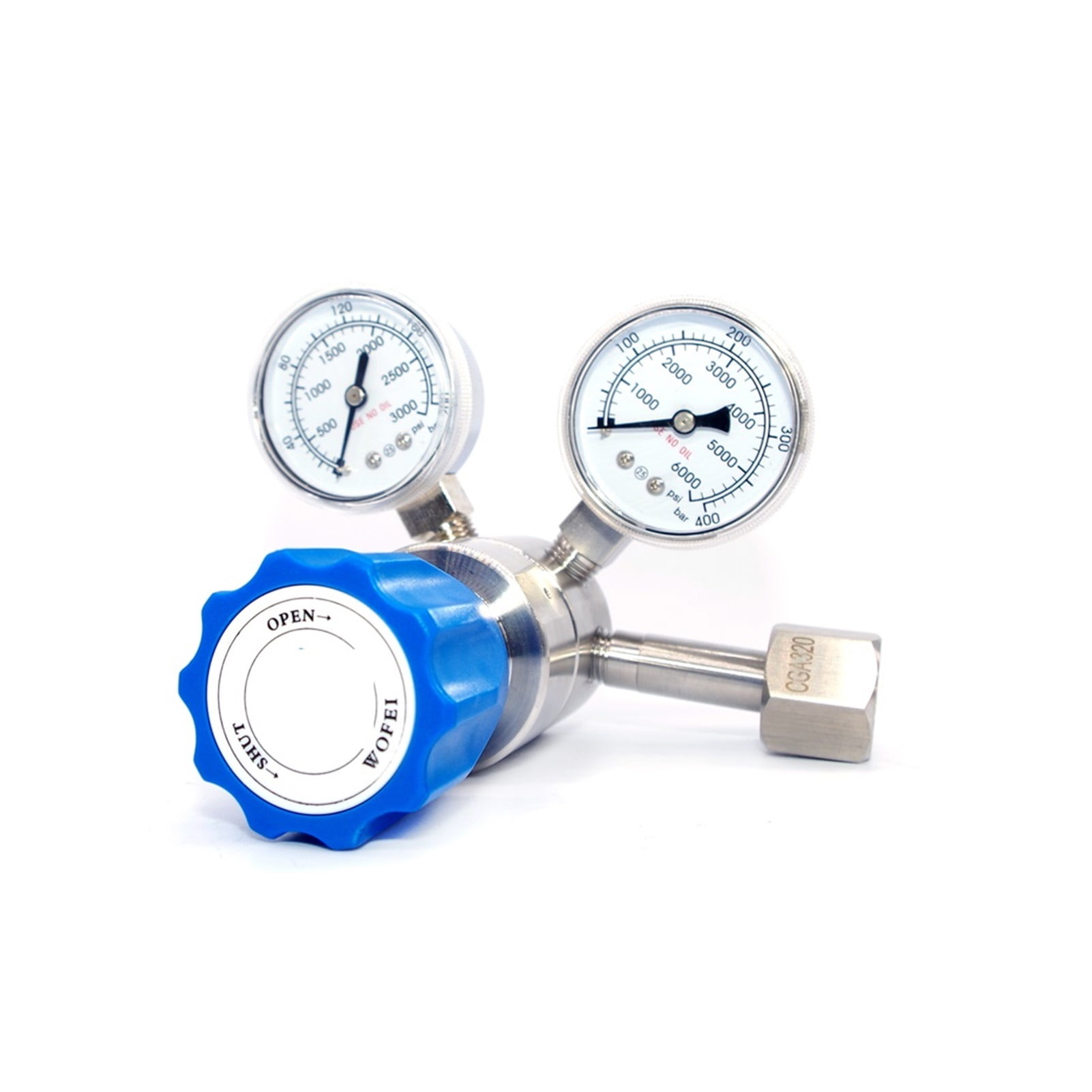 High Pressure Co2 Regulator With Two Gauge Outlet CO2 Generator Aquatic ...