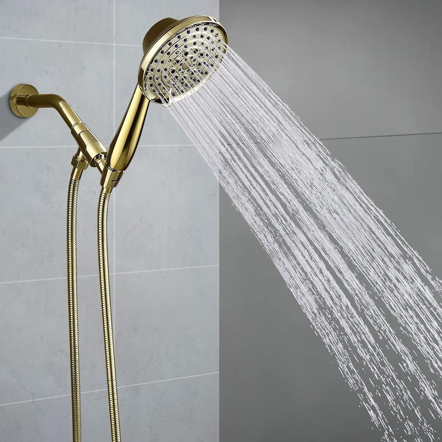 High Pressure Detachable Handheld Shower Head with Extra Long Flexible ...