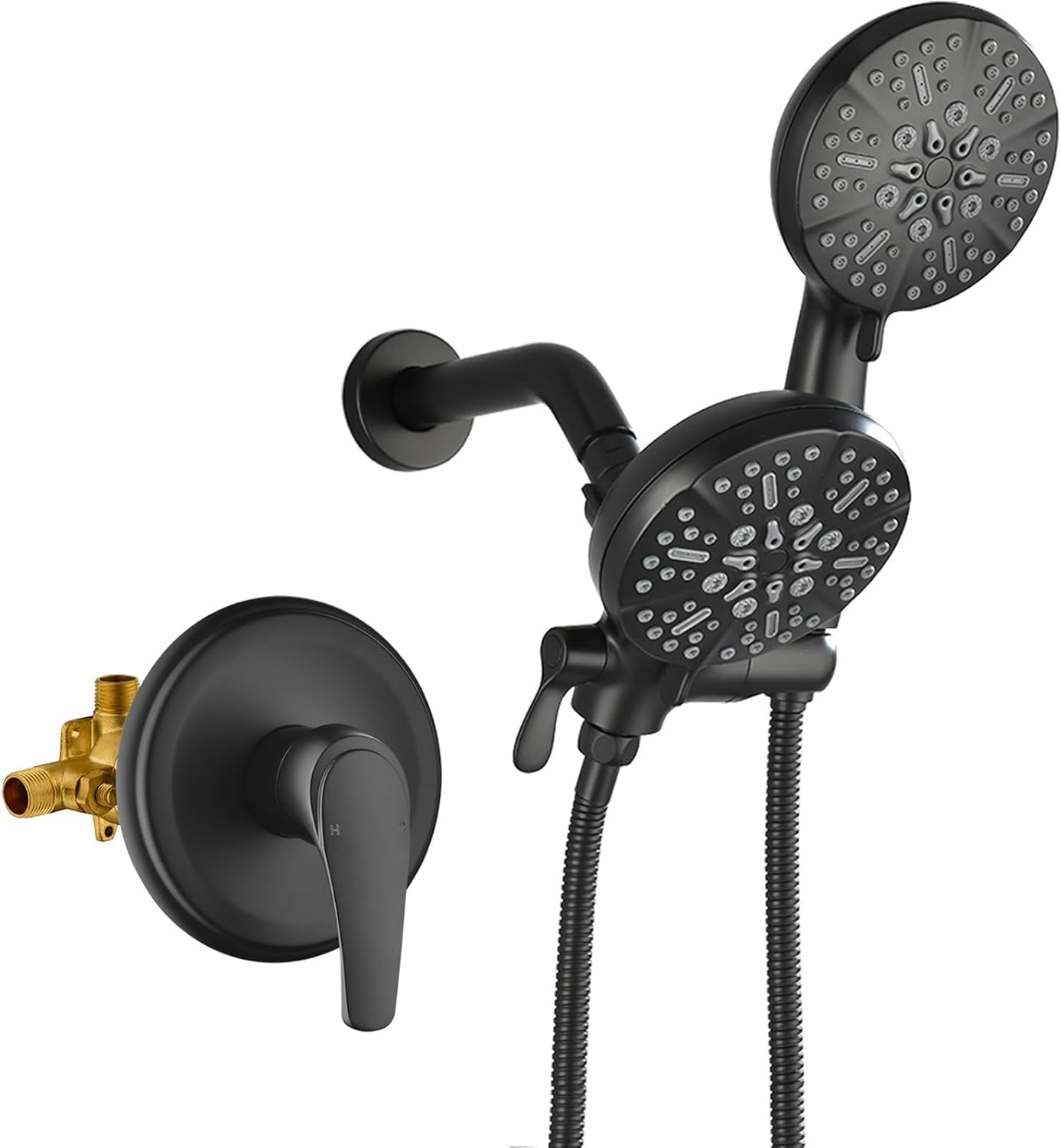 High Pressure Dual Shower Faucet Set 2 in 1 Shower Combo System with ...