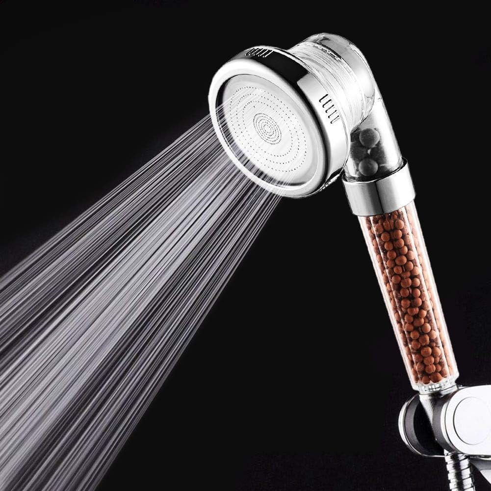 High Pressure Filtered Shower Head, Mineral Beads Enhance Water Quality ...