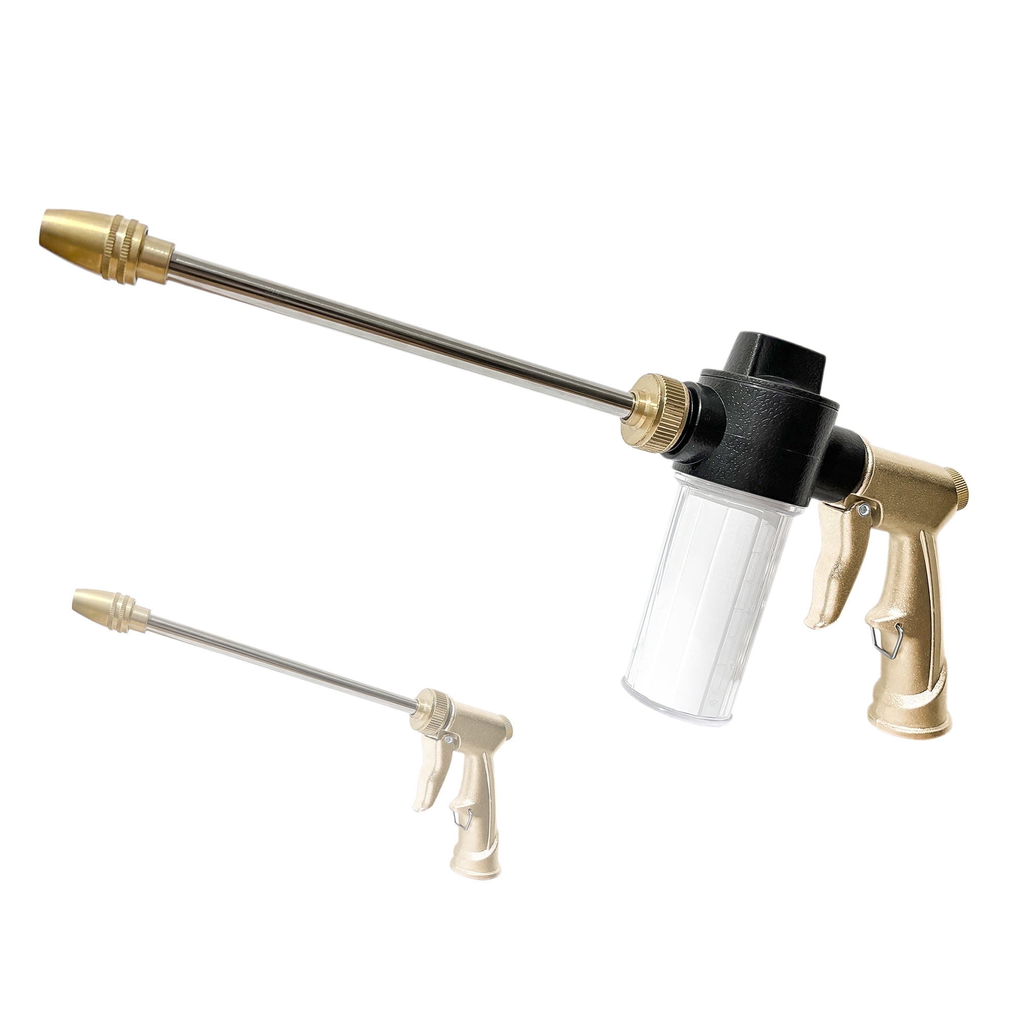 High Pressure Garden Hose Nozzle Sprayer with Soap Dispenser, Heavy ...