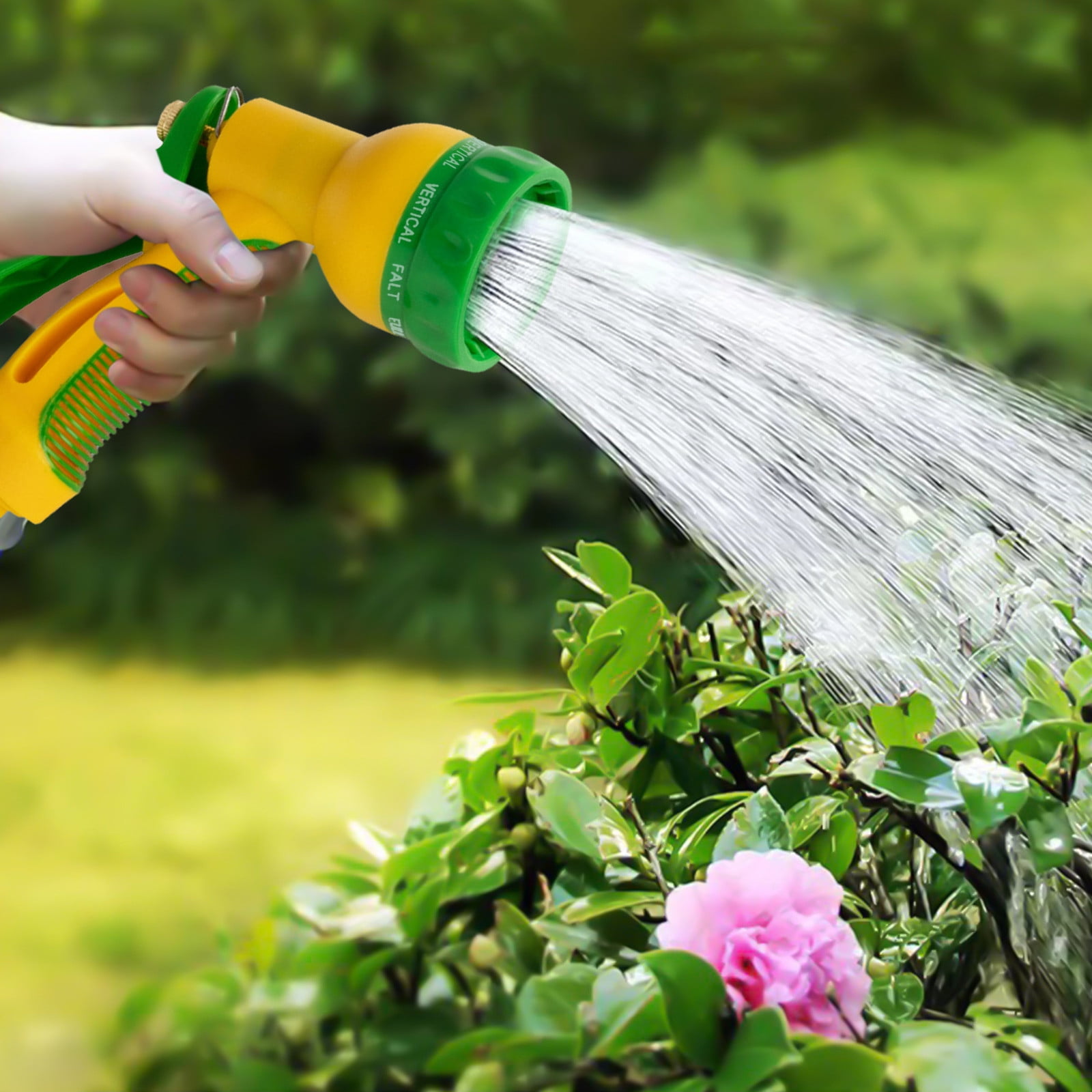 High-Pressure Garden Nozzle, 8 Function Sprayer, Stainless Steel ...