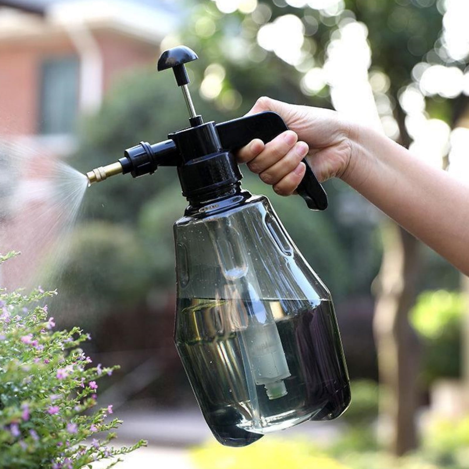 High Pressure Garden Sprayer - 1500ml Adjustable Watering Bottle with 3 ...