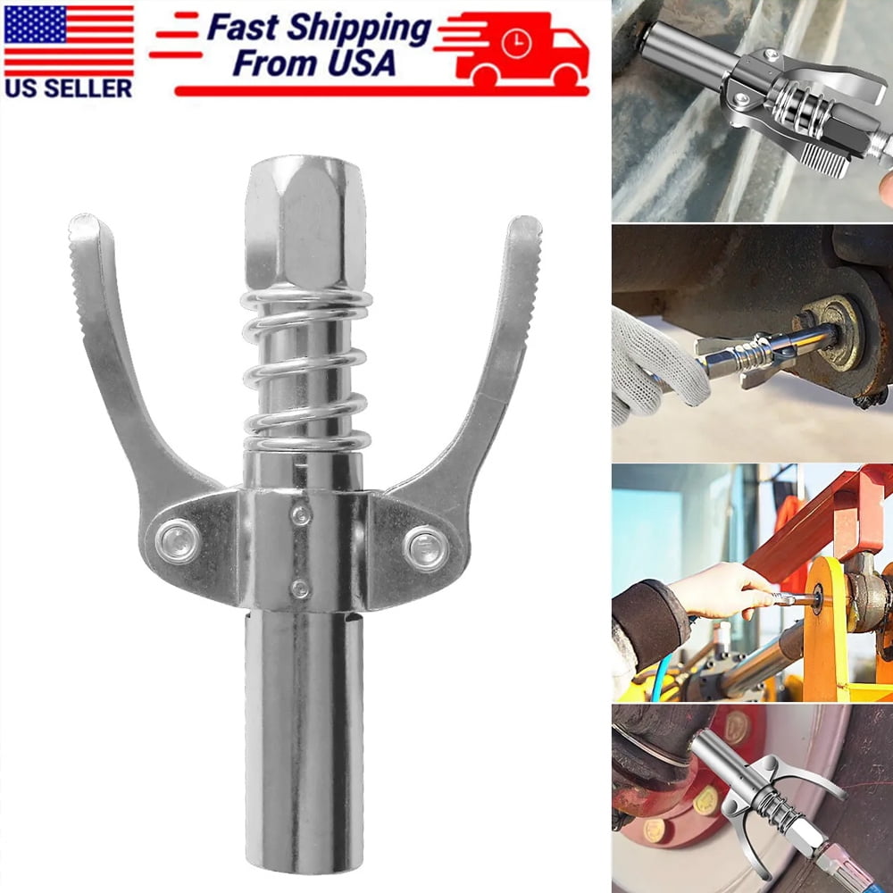 High Pressure Grease Gun Coupler Tool Oil Injection Nozzles Quick Lock ...