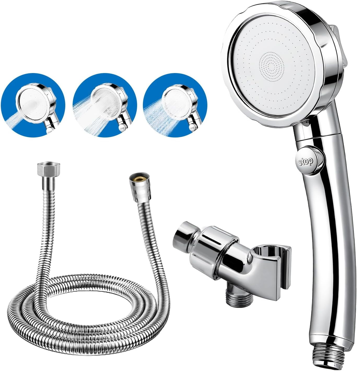 High Pressure Handheld Shower Head,3 Spray Modes rv Shower Heads High ...