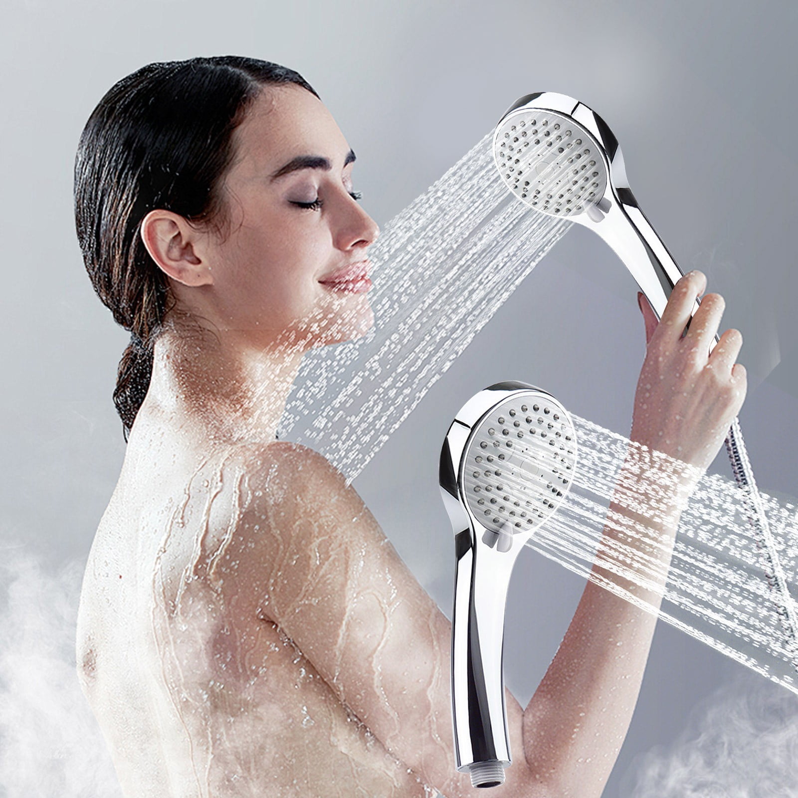 High Pressure Handheld Shower Head with 3 Spray Settings, 9.4 Inch ...