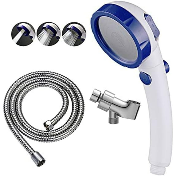 High Pressure Handheld Shower Head with ON/OFF Pause Switch, 3 Spray ...