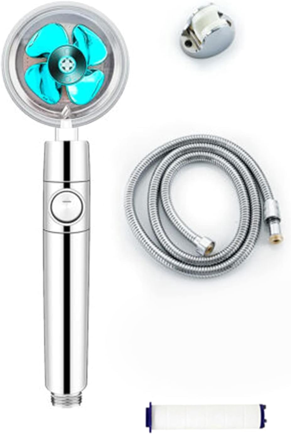 High Pressure Handheld Shower Head Propeller Turbo Fan Hydro Jet Shower ...