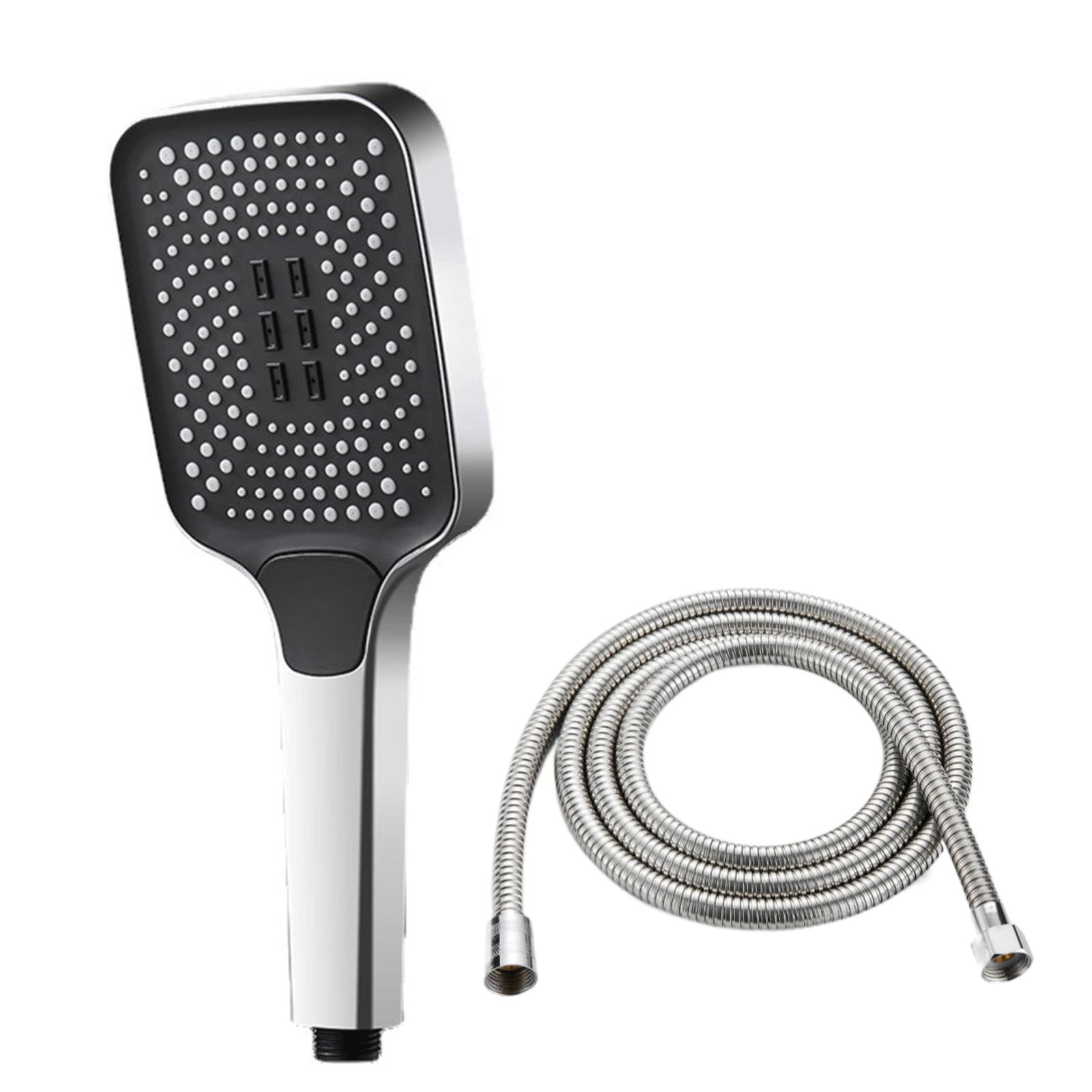 High Pressure Handheld Shower Head Set - 3 Spray Modes, Self-Cleaning ...
