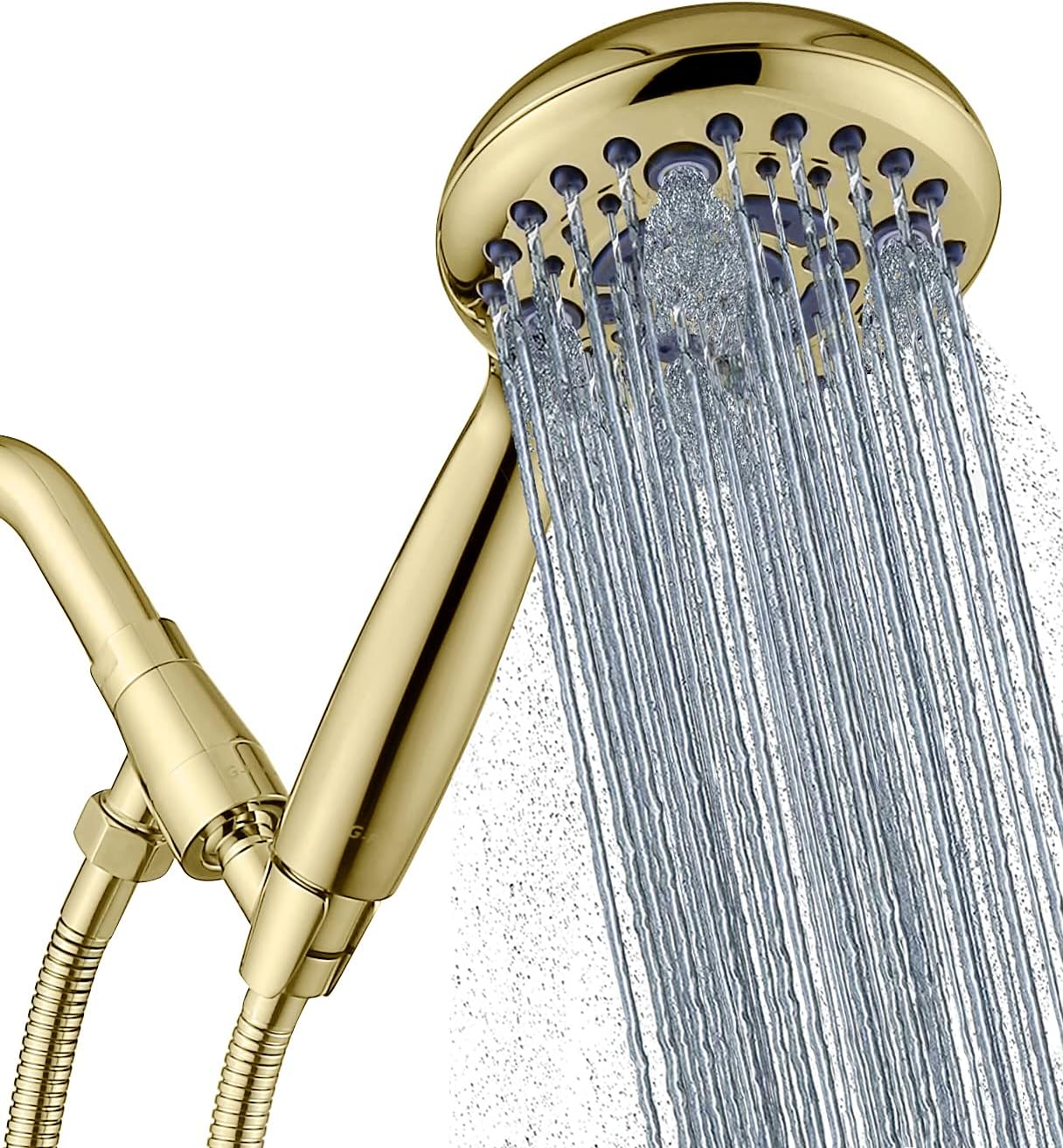 High Pressure Handheld Shower Head with 6 Spray Settings, Detachable 4. ...