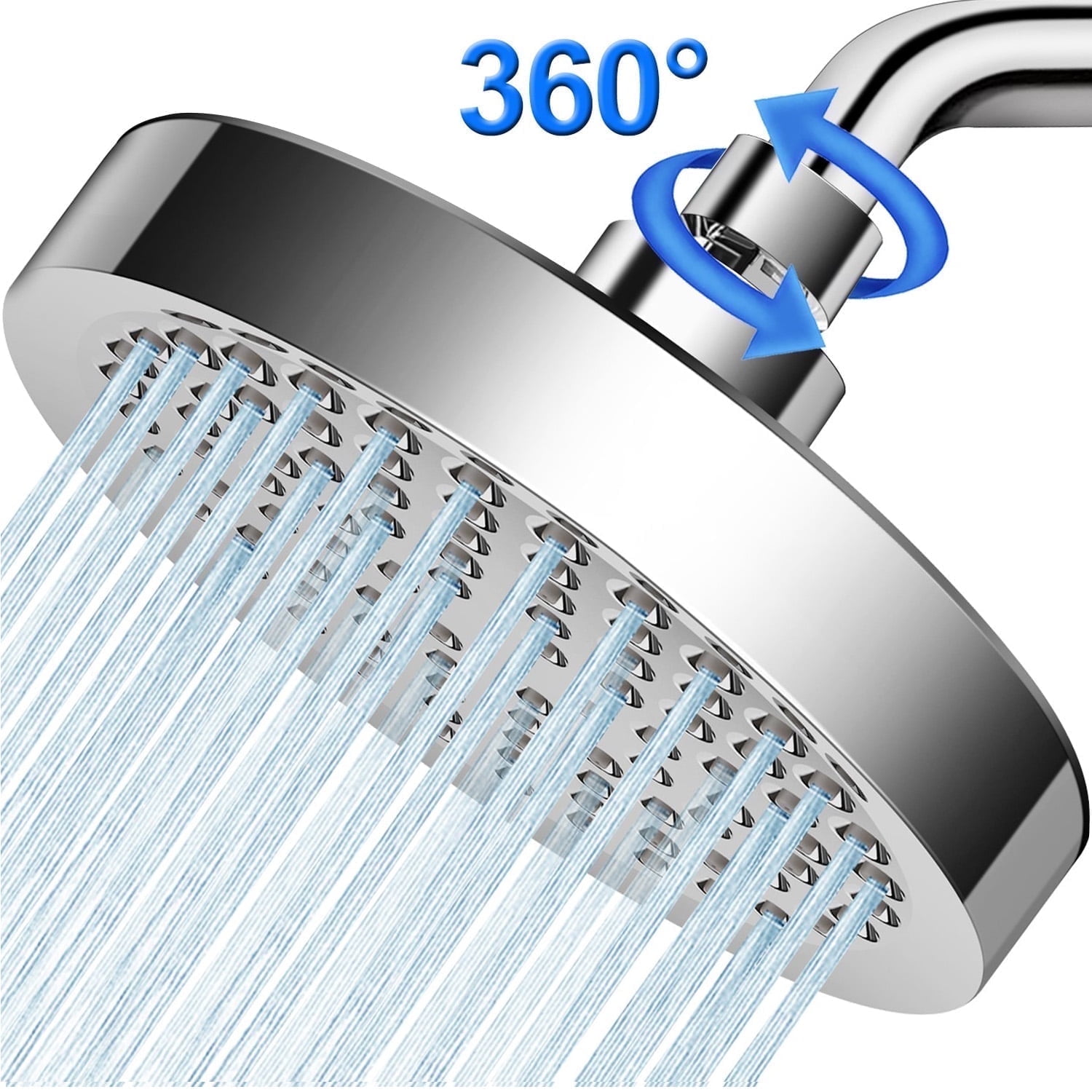 High Pressure Handheld Shower Head with Water Stop Button, Shower Head ...