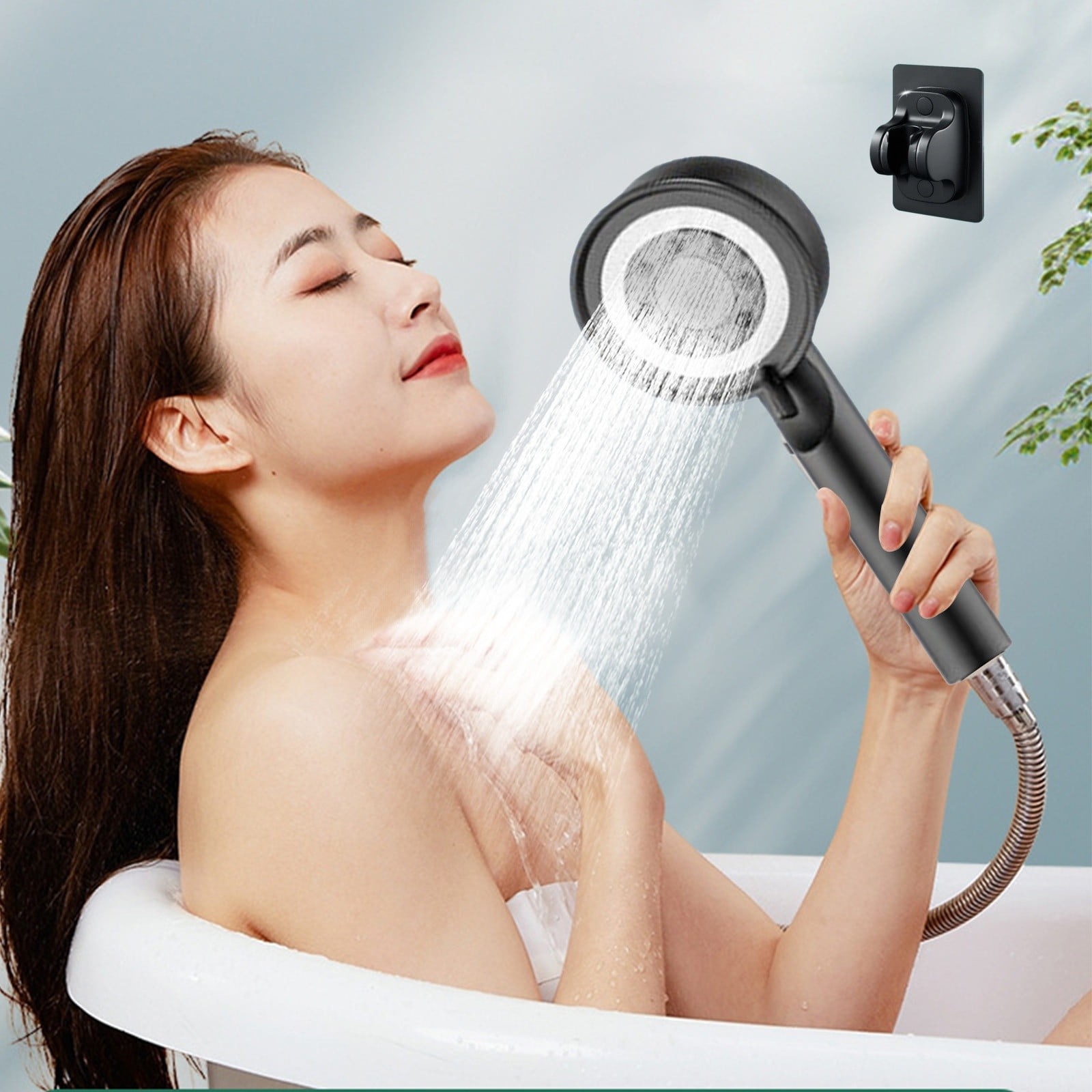 High Pressure Handheld Showerhead | 5 Spray Modes | Removable Shower ...