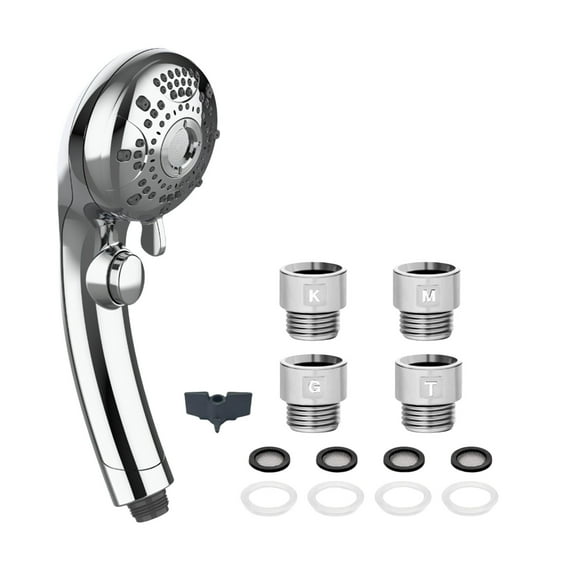 High Pressure Handheld Showerhead with 6 Spray Settings Adjustable ...