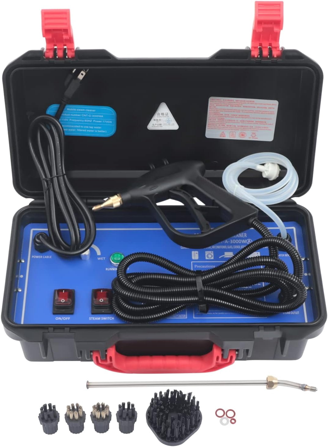 High Pressure Handheld Steam Cleaner, 1700W Hand-Held Portable Steam ...