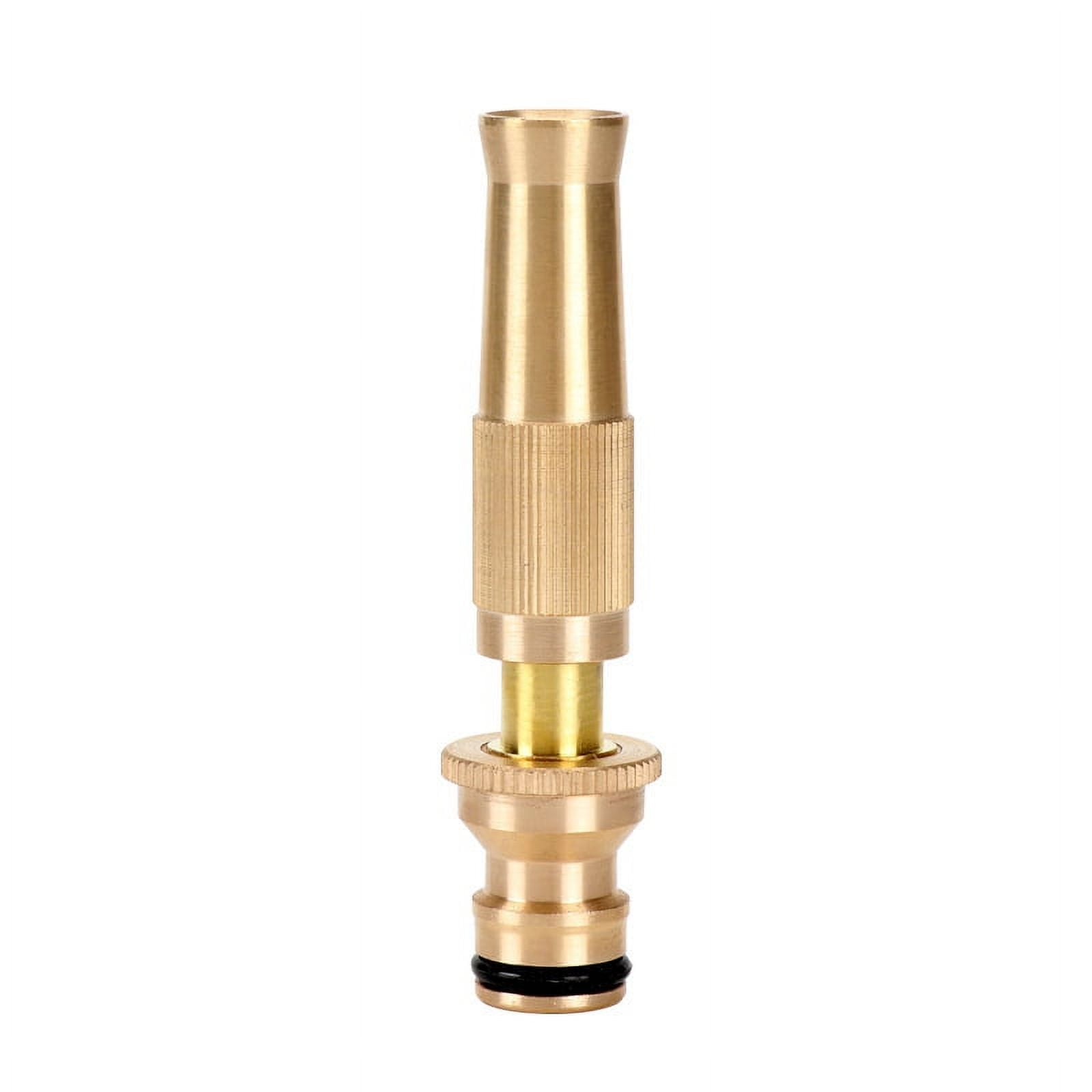 High Pressure Hose Nozzle Heavy Duty , Brass Water Hose Nozzles for Garden Hoses, Adjustable ...