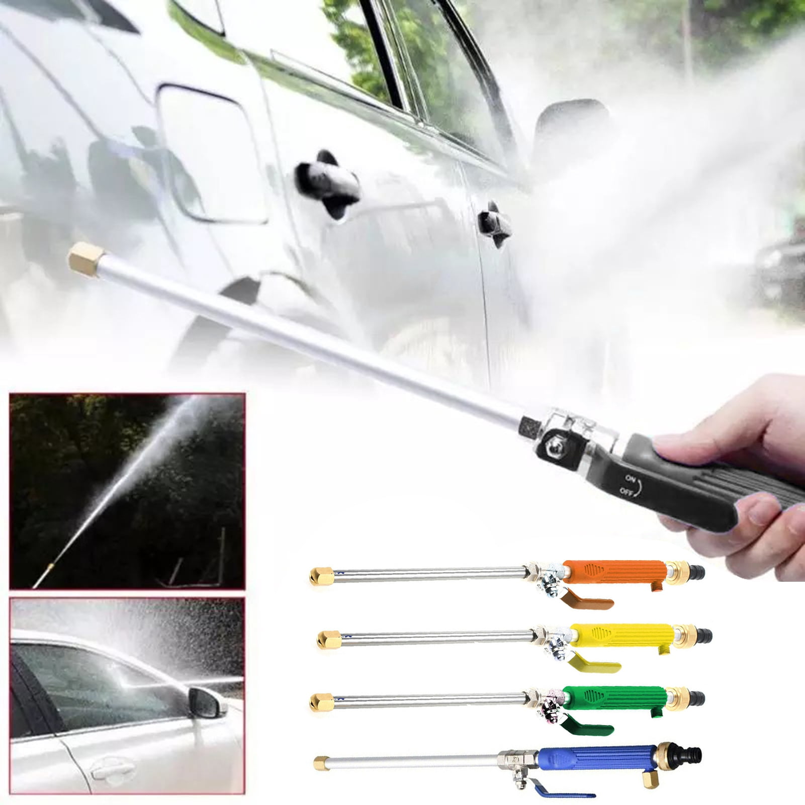 High Pressure Hose Nozzle - Professional Grade 16.73" Garden Hose ...