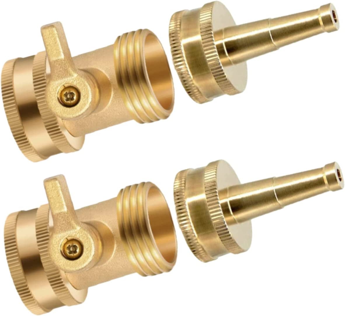 High Pressure Hose Nozzle, Solid Brass Water Hose Jet Nozzle Sprayer ...