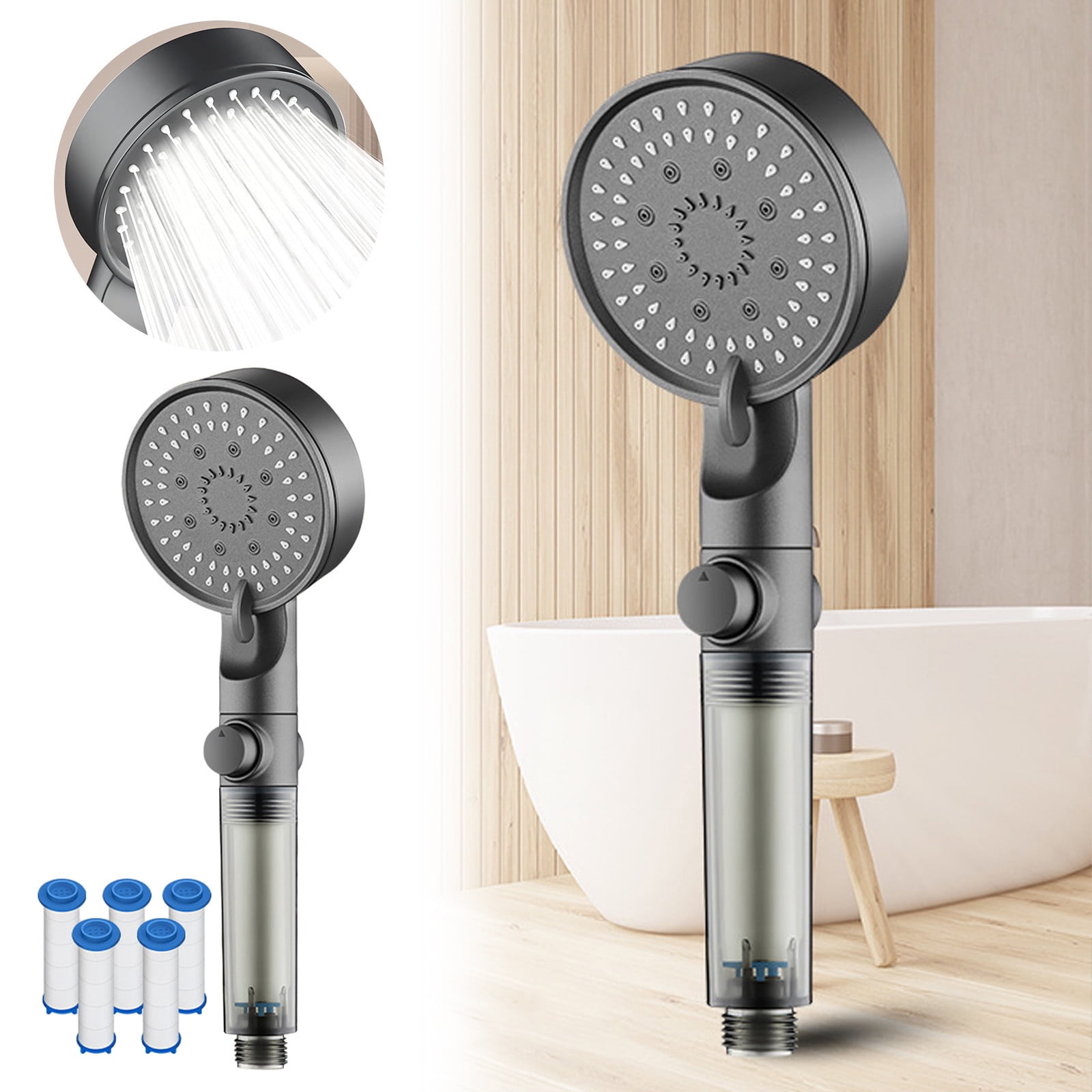 High Pressure Mode Filtered Shower Head, Filtered Shower Head with ...
