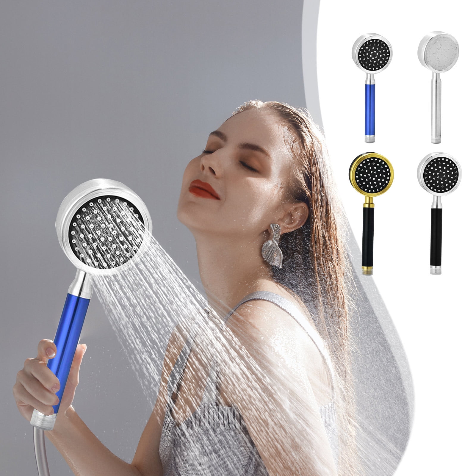 High Pressure Shower Head with 4-Point Universal Interface - Gold ...