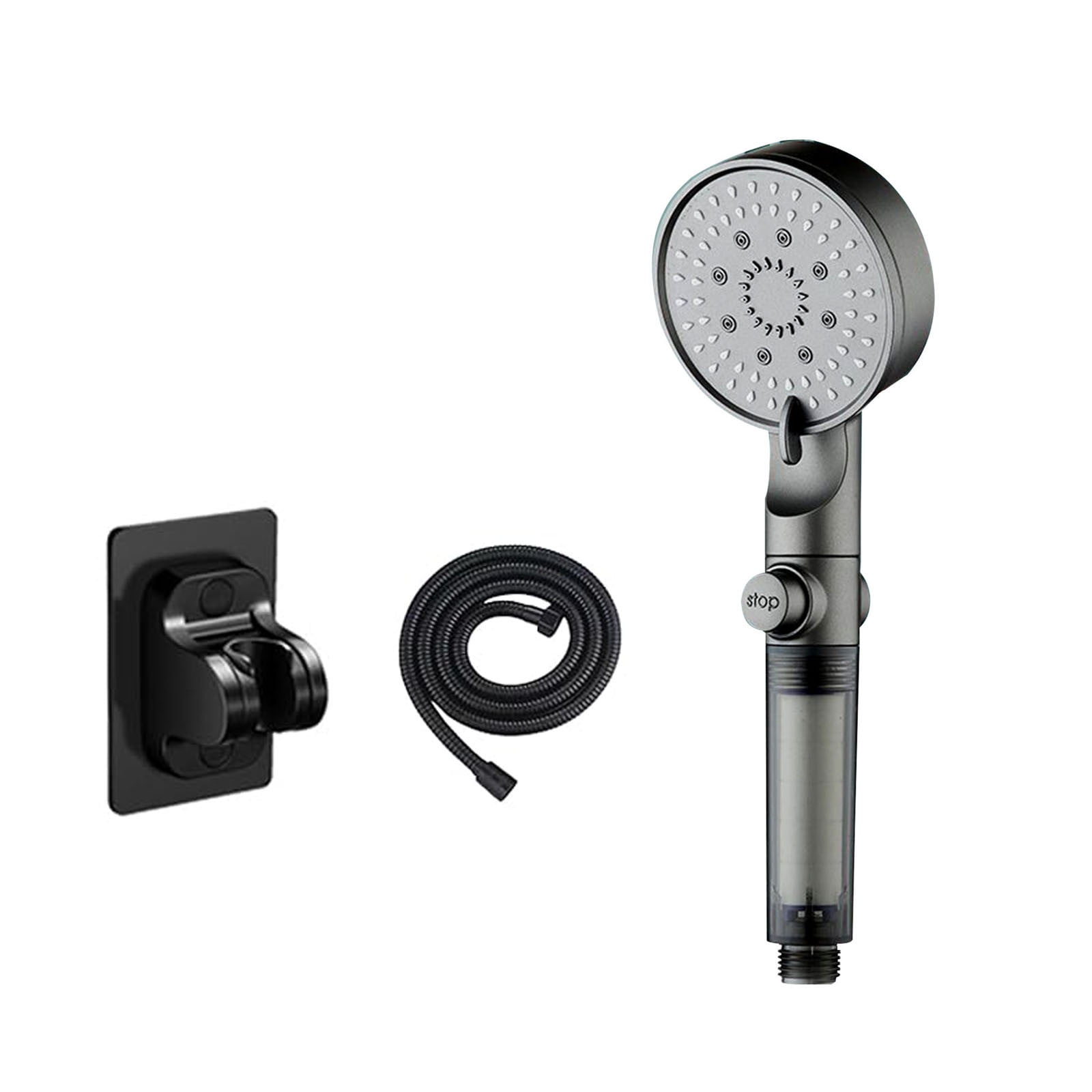 High Pressure Shower Head, 5-Speed Adjustable Spray, Filtered Shower Faucet with Multiple Modes ...