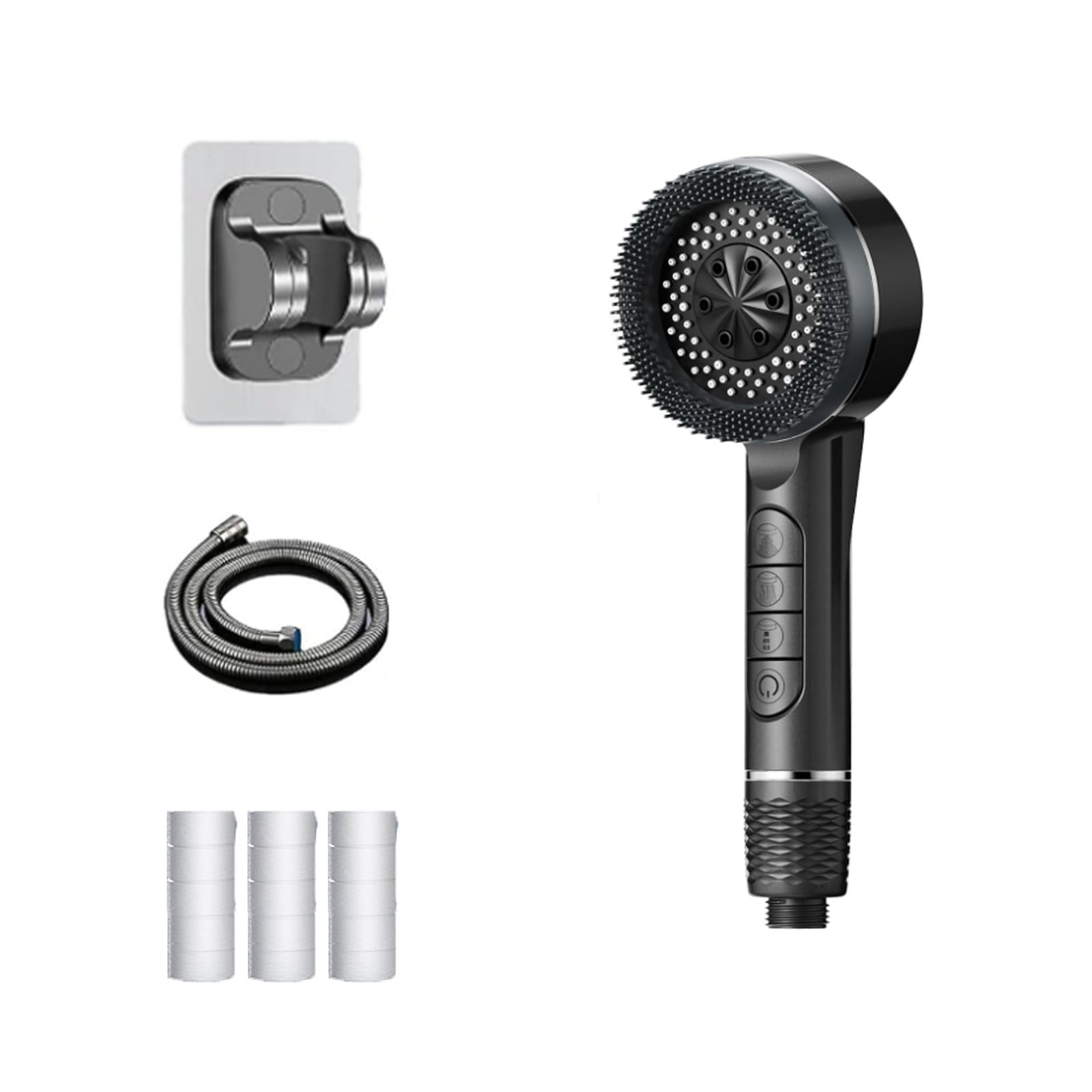High Pressure Shower Head With Water Filter 4 Spray Modes 1.5m Hose ...