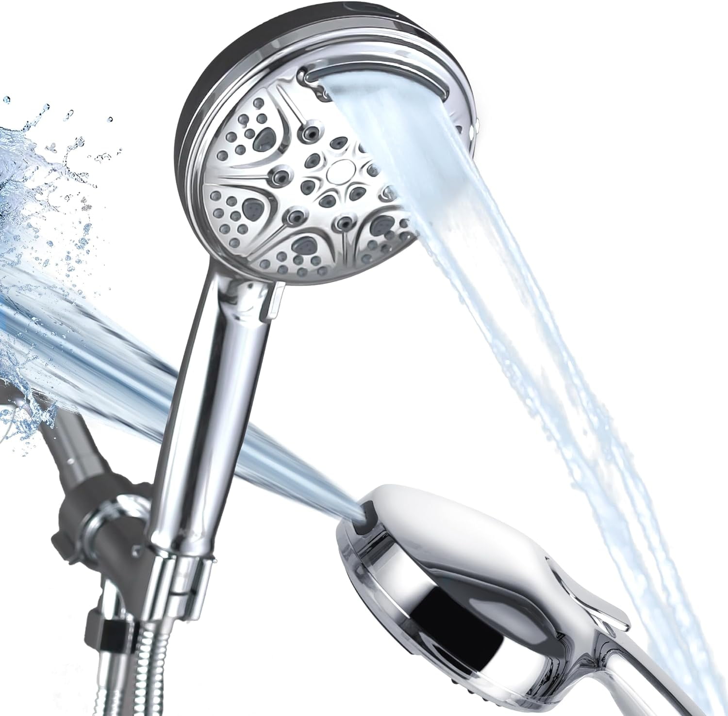 High Pressure Shower Head with Hose 9-Mode Handheld Shower Head 5 ...