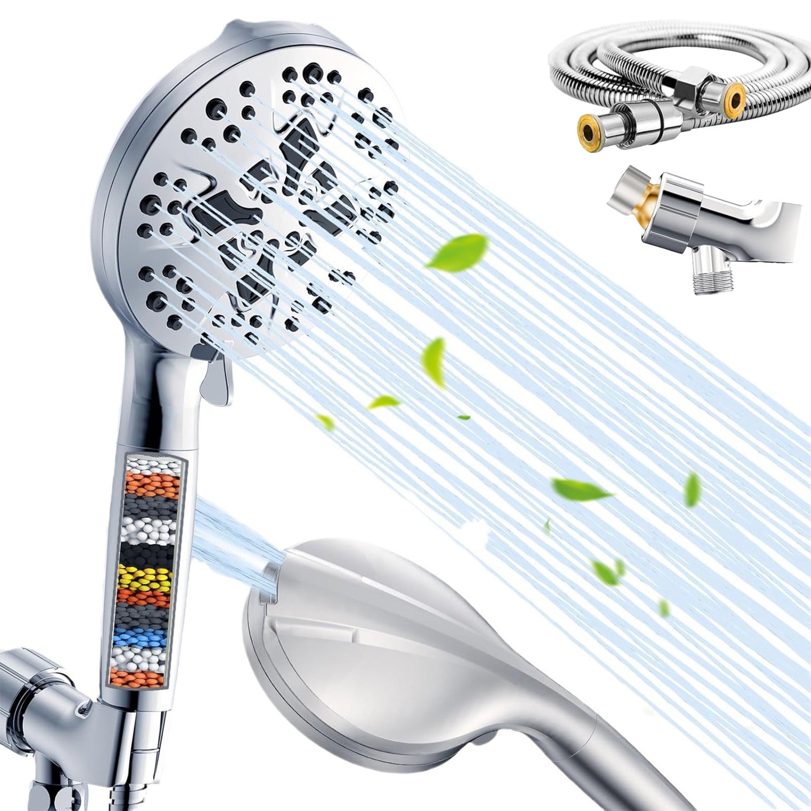 High Pressure Shower Heads Filtered Hard Water Showerhead With 10 ...