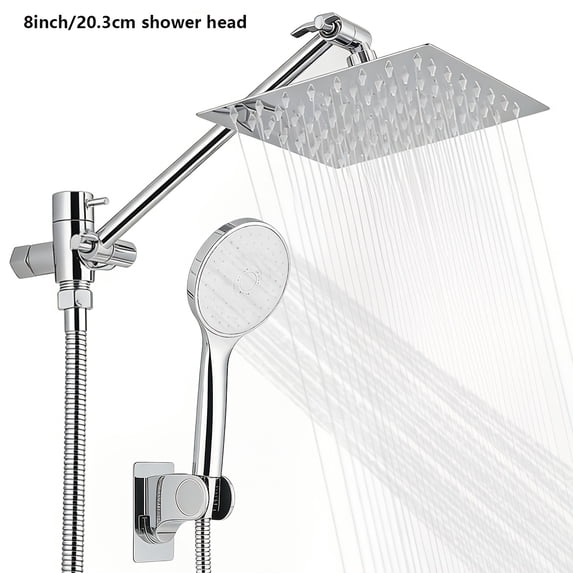 High Pressure Shower Set with Rain Shower System and Hand-held Shower ...