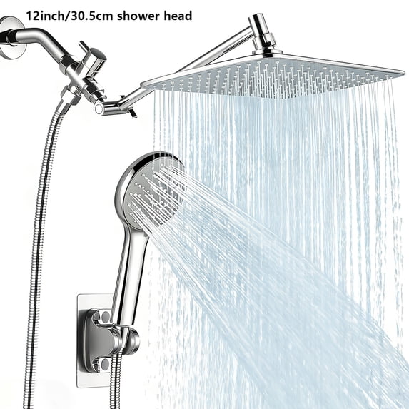 High Pressure Shower Set with Rain Shower System and Hand-held Shower ...