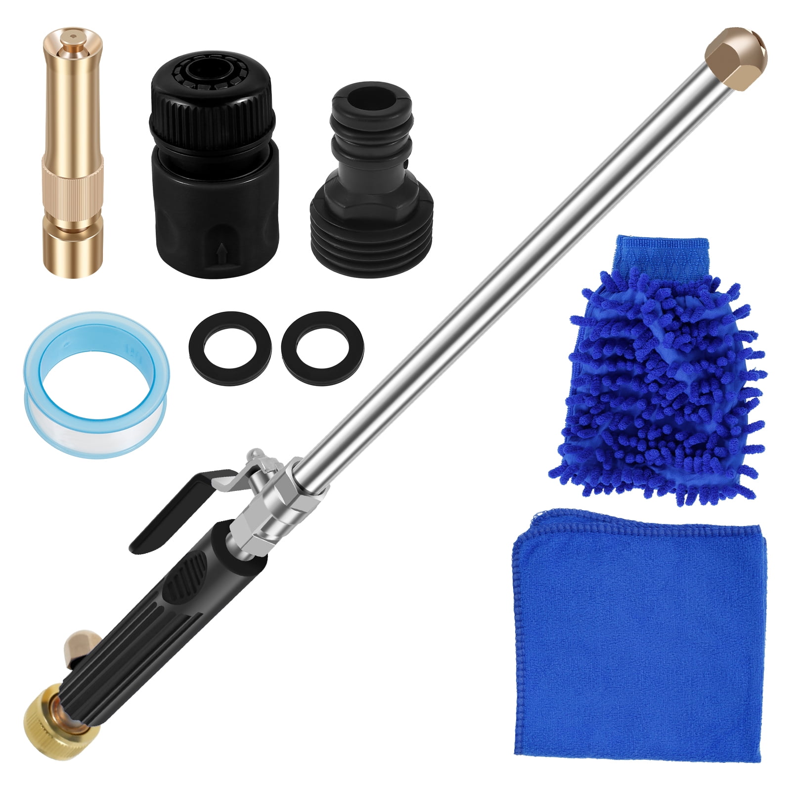 High Pressure Surface Cleaning Kit Practical Easy to Use Pressure Washer with Cleaning Gloves ...