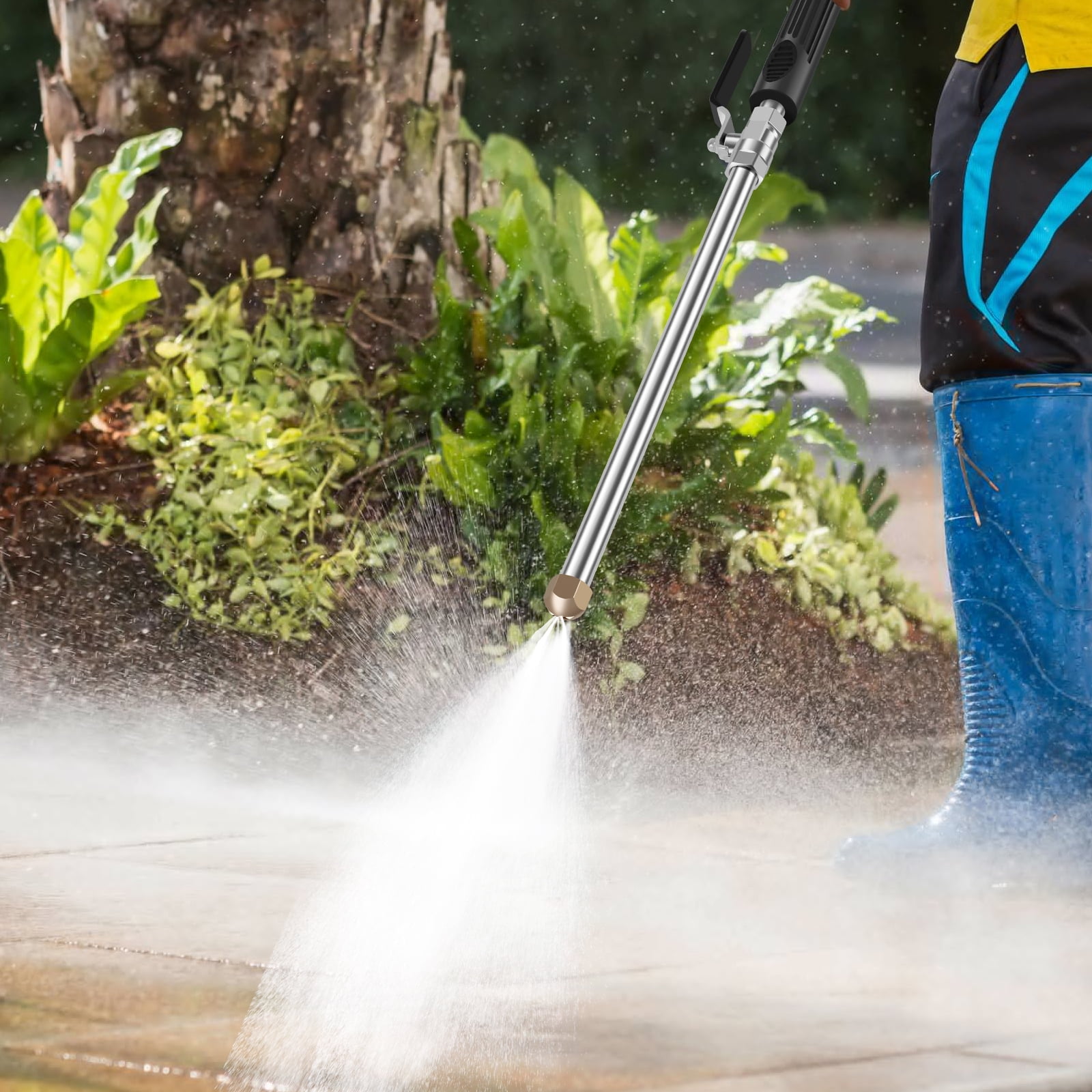 High Pressure Surface Cleaning Kit Practical Easy to Use Pressure Washer with Cleaning Gloves ...