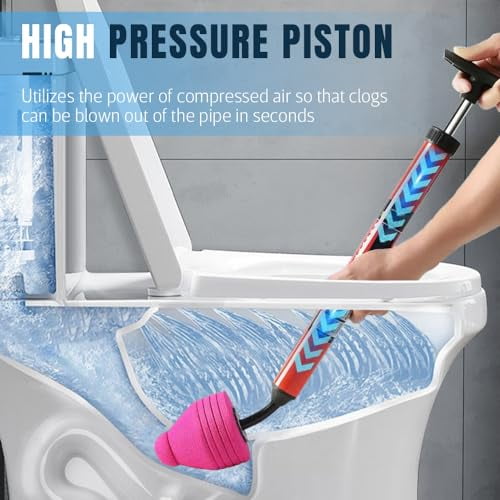 High Pressure Toilet Unblock a Shot Toilet Pipe Plunger, Toilet Plunger ...